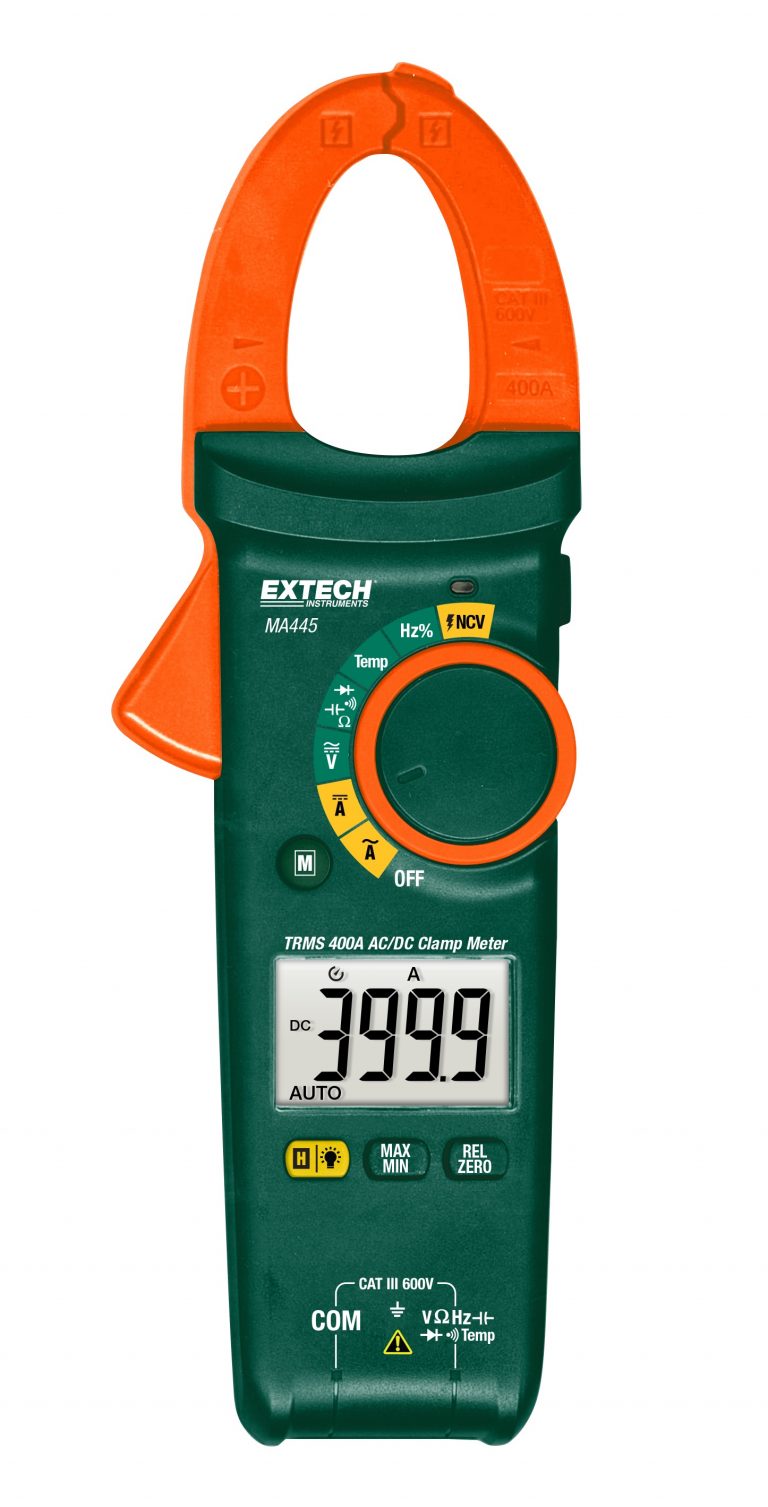 Extech MA445 True RMS AC/DC Clamp Meter + NCV: 400A, 600V (AC/DC ... Extech MA445 True RMS AC/DC Clamp Meter + NCV: 400A, 600V (AC/DC ...